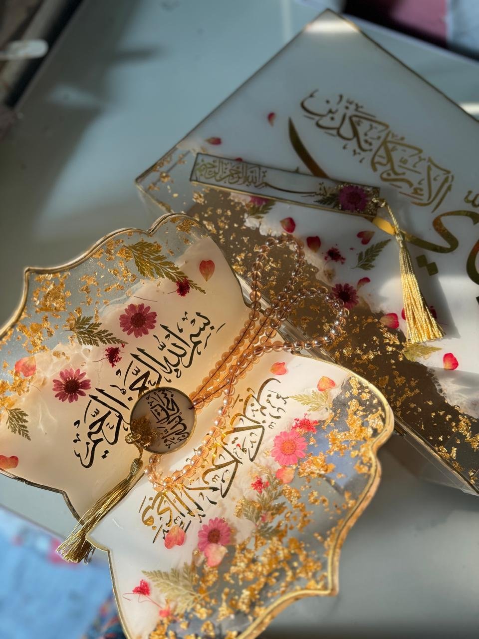 Resin Quran Box in Transparent and Cream Color – Jia's Craft