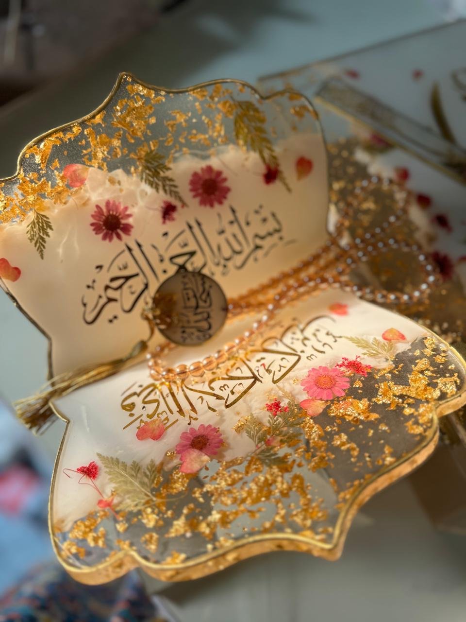 Resin Quran Box in Transparent and Cream Color – Jia's Craft