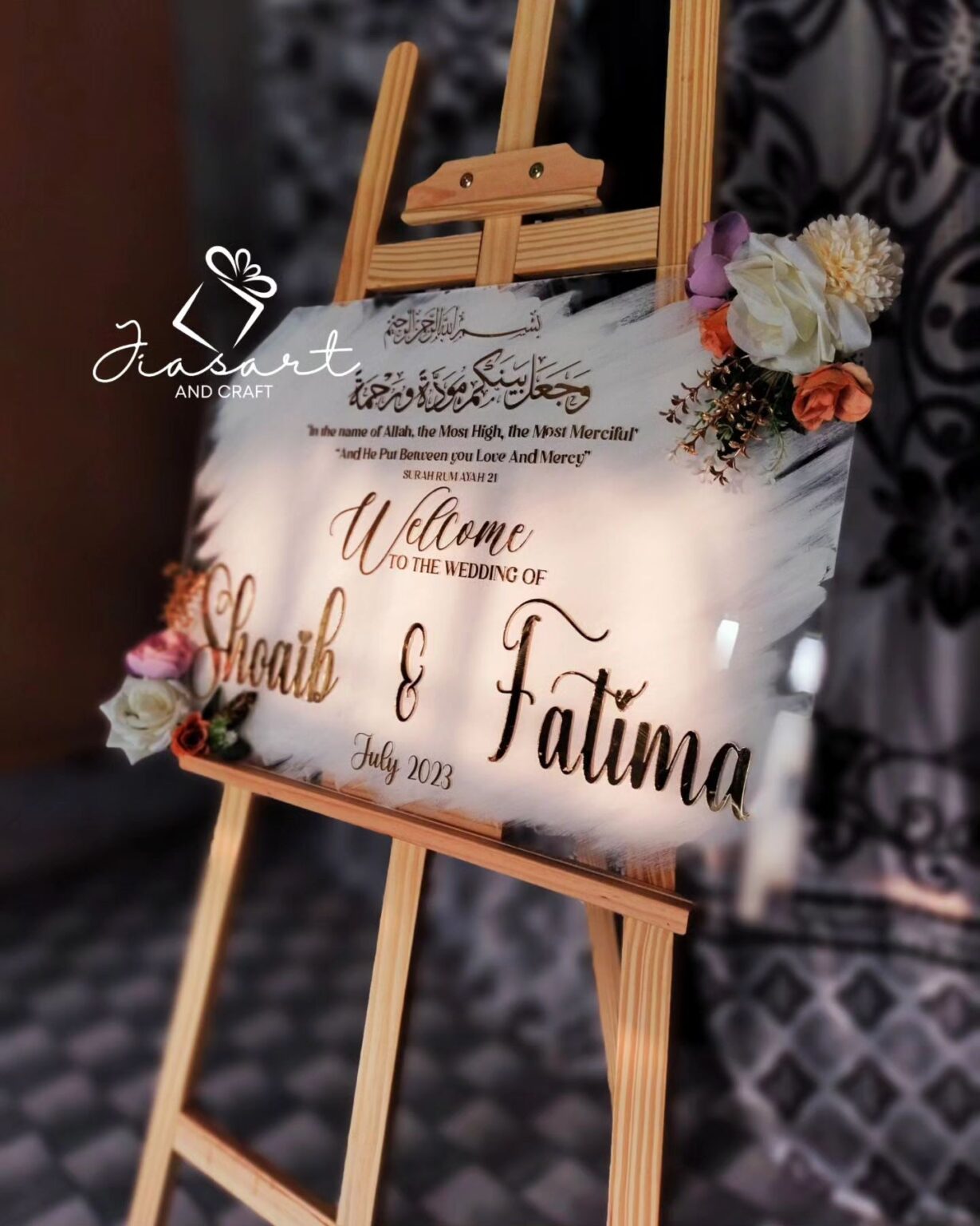 Welcome Board For Entrance with Large Lenght – Jia's Art