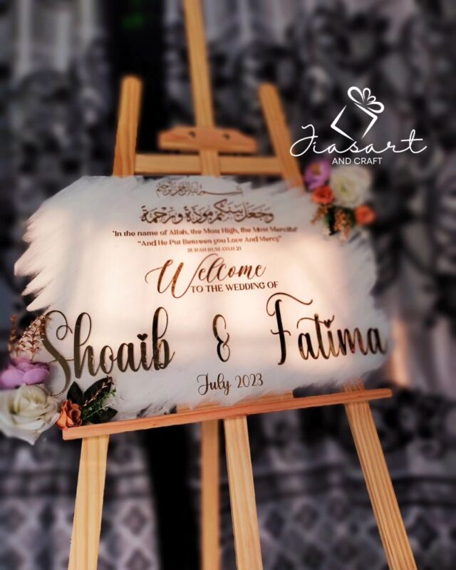 Welcome Board For Entrance with Large Lenght – Jia's Art